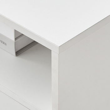 Adamo Modern Coffee Table - Storage Table with Drawers & Open Shelves ...