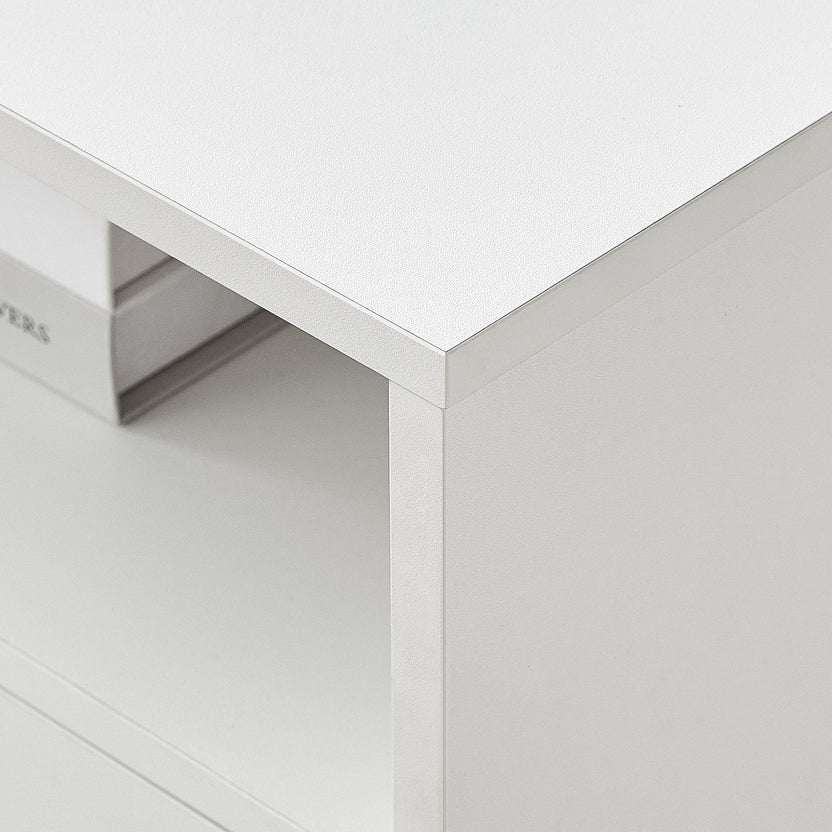Adamo Modern Coffee Table - Storage Table with Drawers & Open Shelves ...