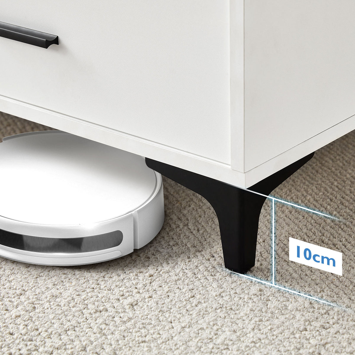 Adamo Modern Coffee Table - Storage Table with Drawers & Open Shelves ...