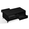 Adamo Modern Coffee Table - Storage Table with Drawers & Open Shelves ...