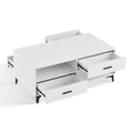 Adamo Modern Coffee Table - Storage Table with Drawers & Open Shelves ...