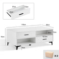 Adamo Modern Coffee Table - Storage Table with Drawers & Open Shelves ...