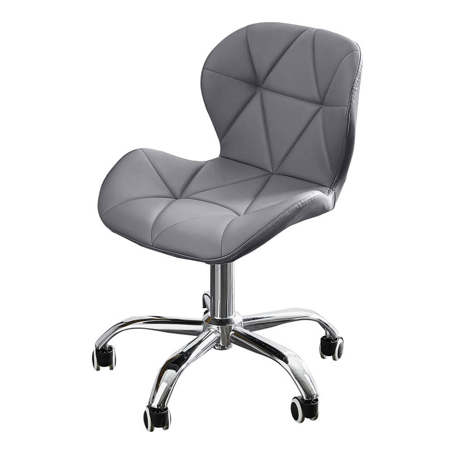 Grey Adjustable Swivel Office Chairs with Wheels Chrome Legs | CLIPOP ...