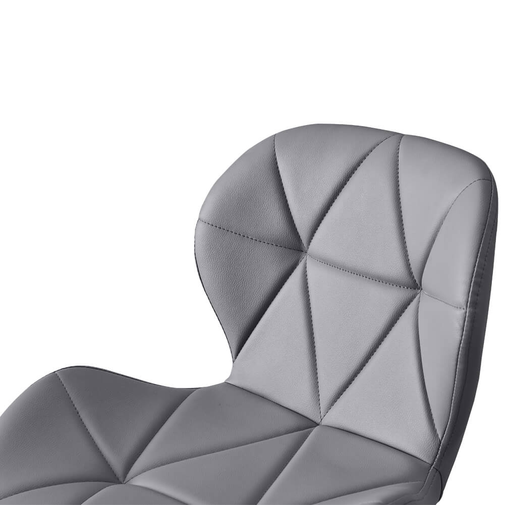 Grey Adjustable Swivel Office Chairs with Wheels Chrome Legs | CLIPOP ...