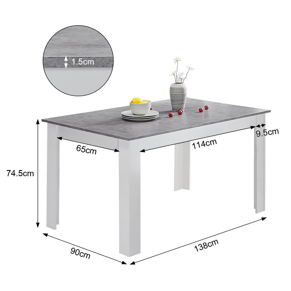 rectangle dining room table sizes