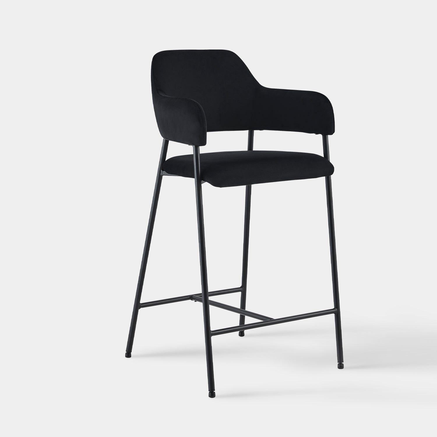 Kitchen stools|CLIPOP Modern Counter Stool Hollow Back Set of 2 Velvet ...